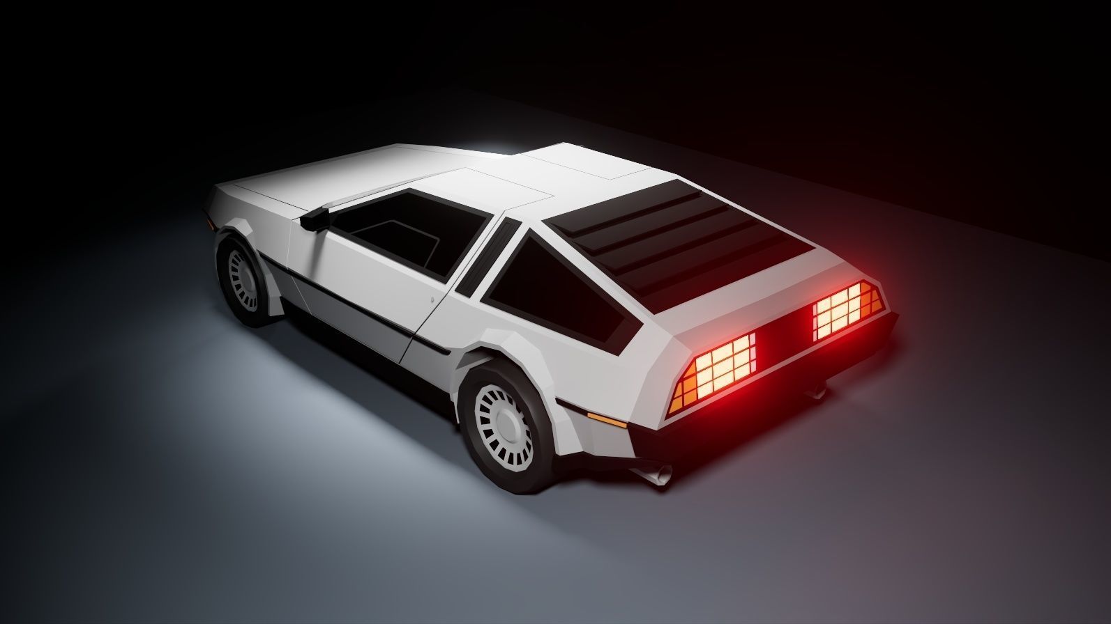 3D model 1981 DMC DeLorean Low-Poly Style VR / AR / low-poly | CGTrader