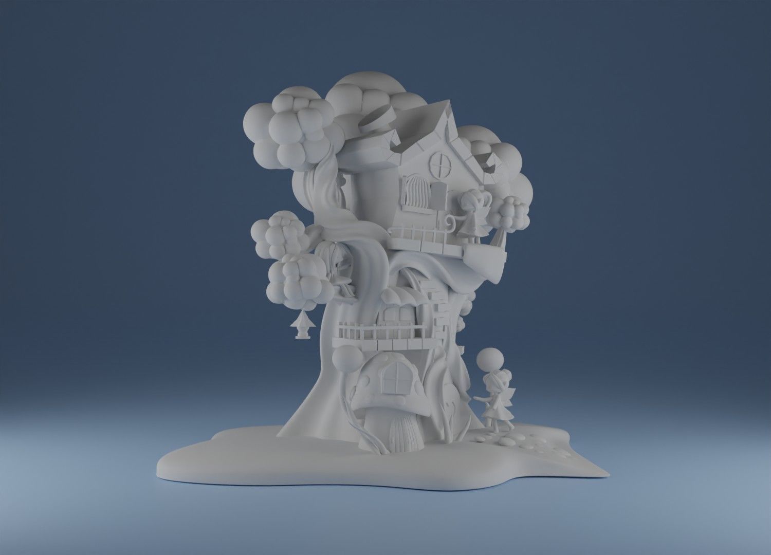 fairy tree house 3D model 3D printable | CGTrader