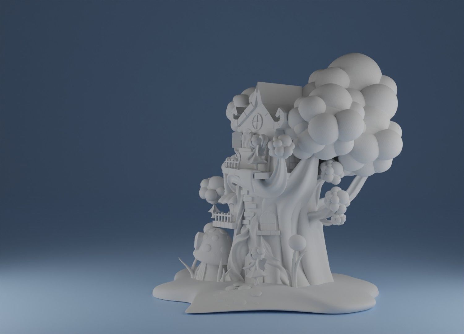 fairy tree house 3D model 3D printable | CGTrader