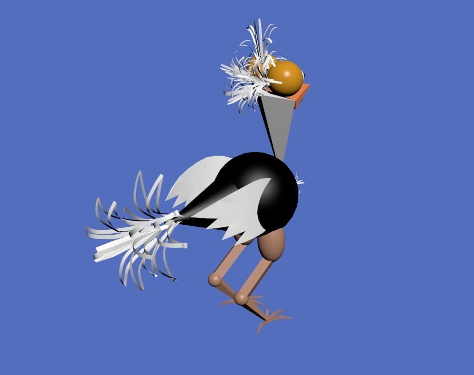 Ostrich Fantasy 3D Character model design 3D model | CGTrader