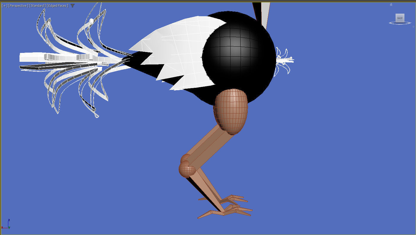 Ostrich Fantasy 3D Character model design 3D model | CGTrader