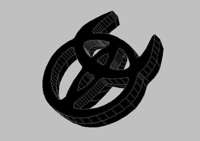 Toyota Logo 3D model 3D printable | CGTrader