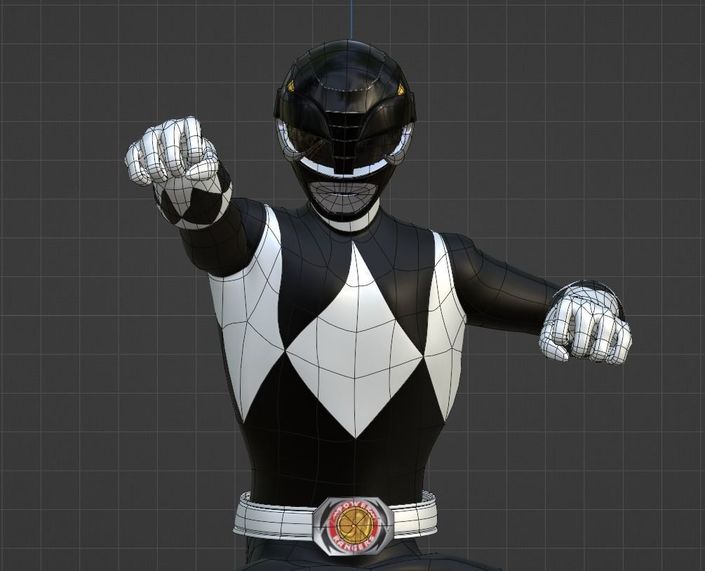 Black Ranger - Power Ranger 3D model rigged | CGTrader