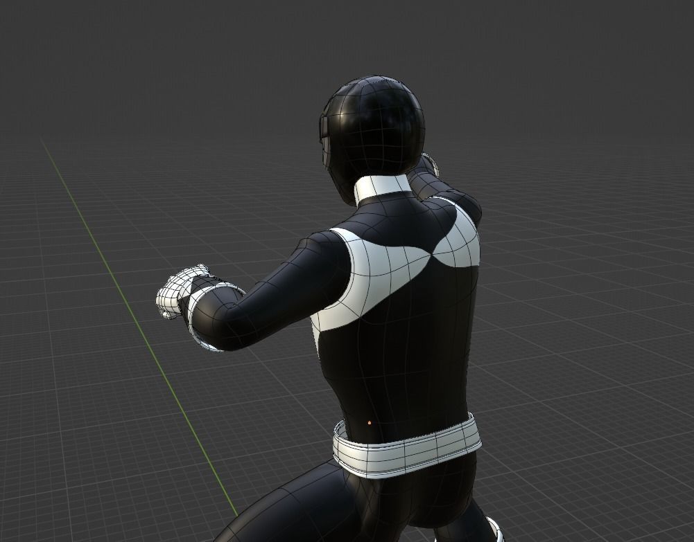 Black Ranger - Power Ranger 3D model rigged | CGTrader