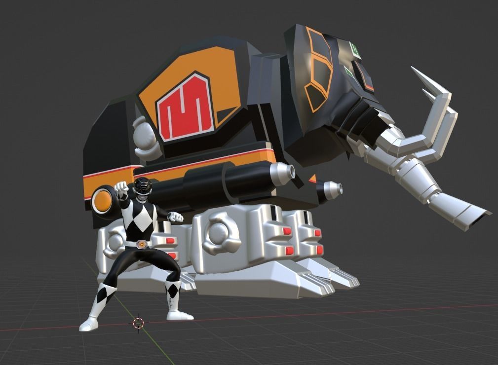 Black Ranger - Power Ranger 3D model rigged | CGTrader