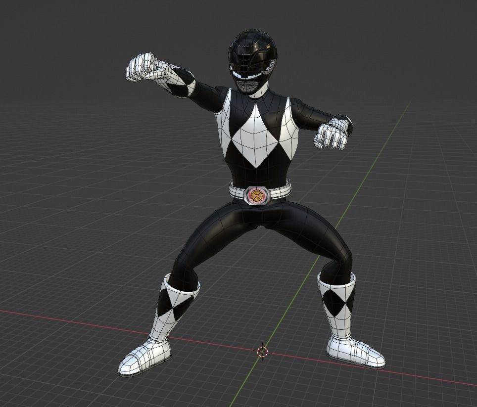 Black Ranger - Power Ranger 3D model rigged | CGTrader