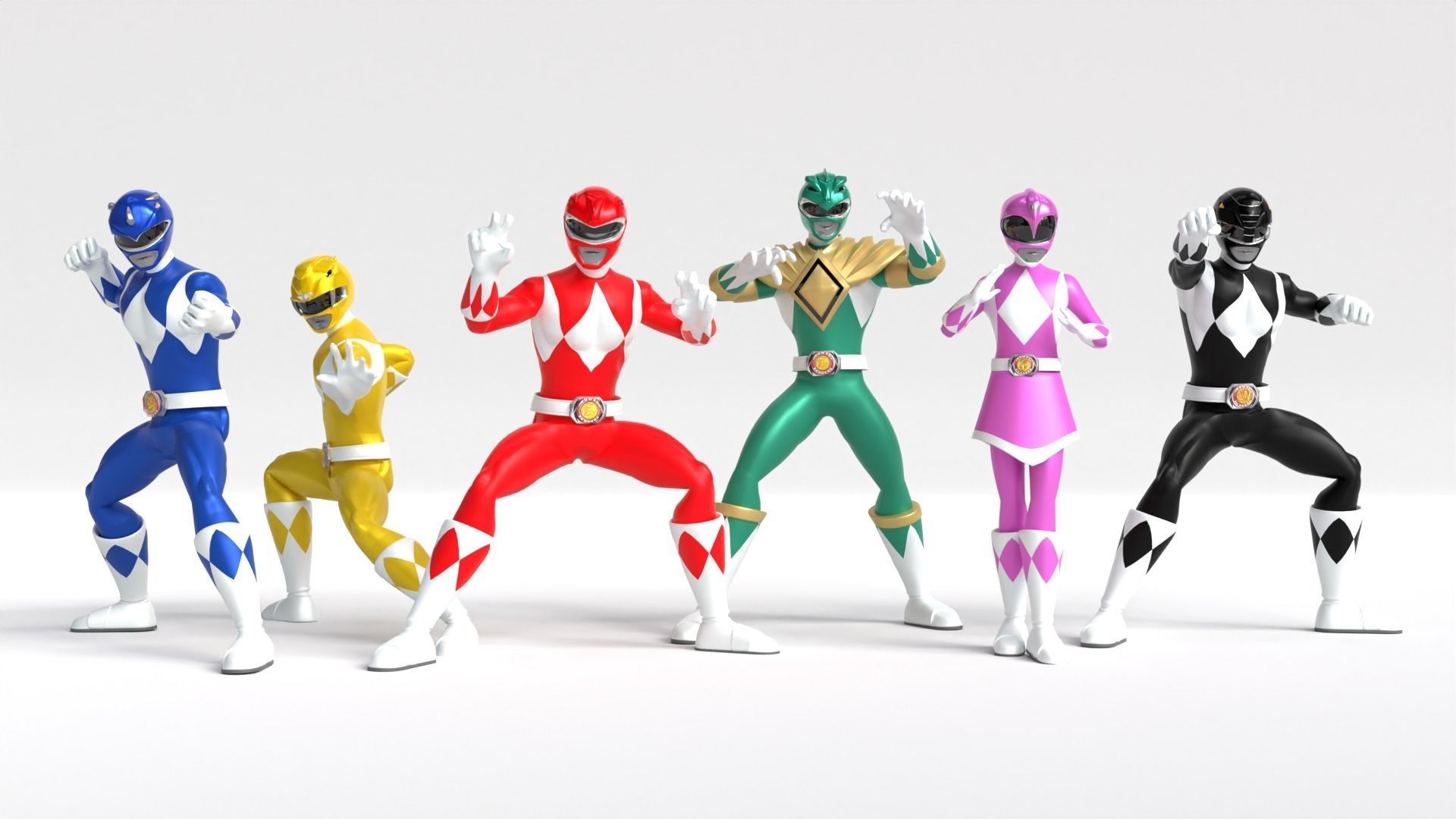 Black Ranger - Power Ranger 3D model rigged | CGTrader