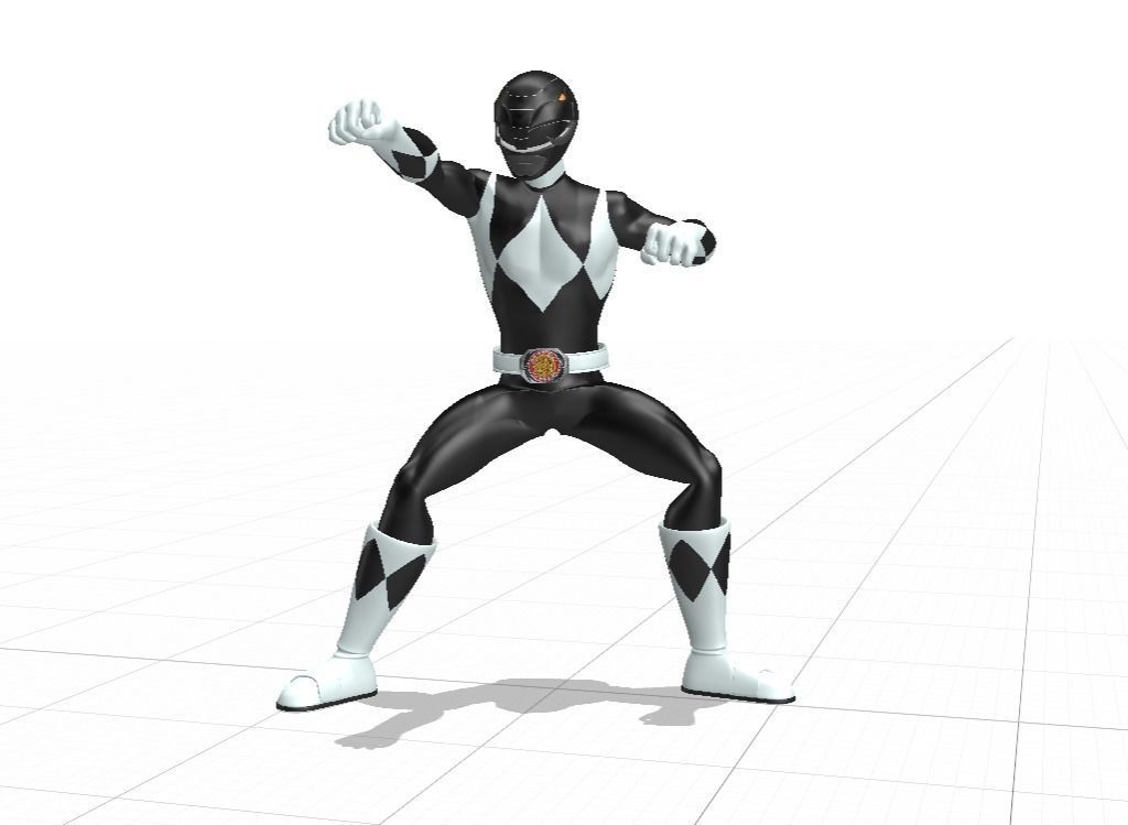Black Ranger - Power Ranger 3D model rigged | CGTrader