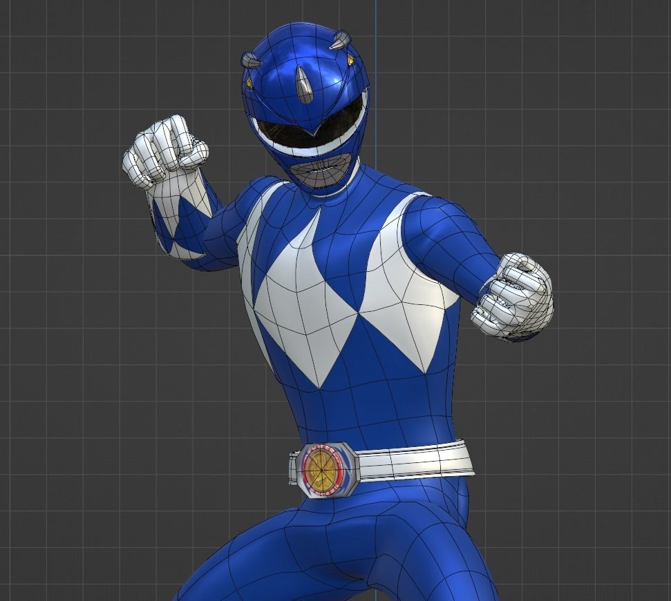 Blue Ranger - Power Ranger 3D model rigged | CGTrader