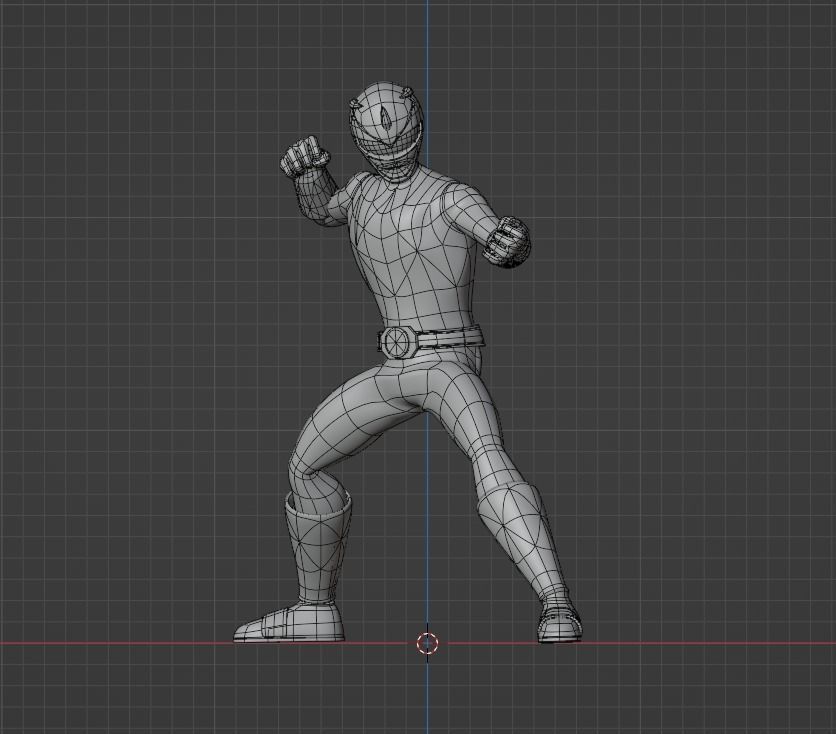 Blue Ranger - Power Ranger 3D model rigged | CGTrader