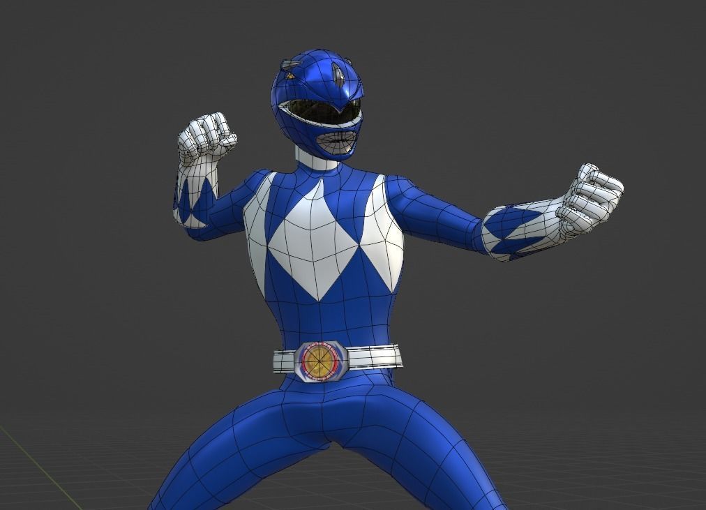 Blue Ranger - Power Ranger 3D model rigged | CGTrader