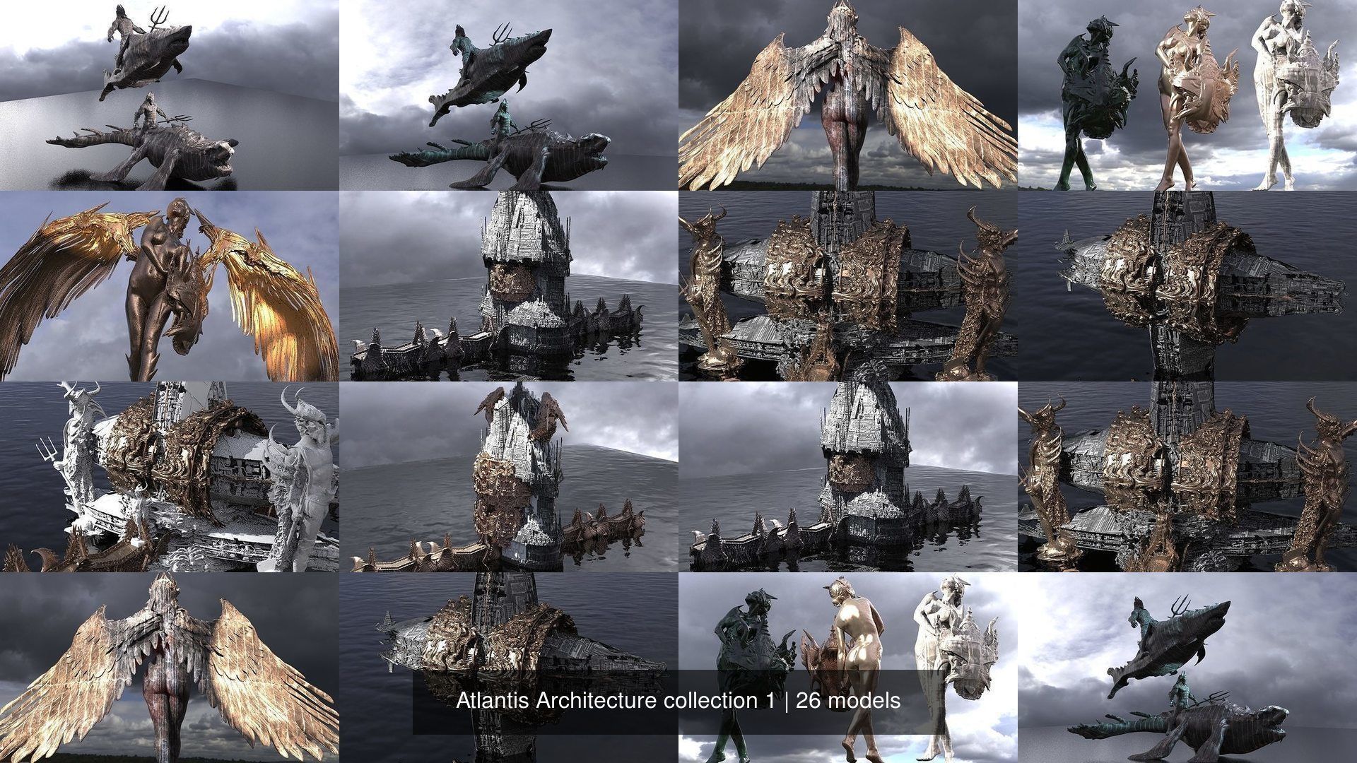 Atlantis Architecture collection 1 | CGTrader