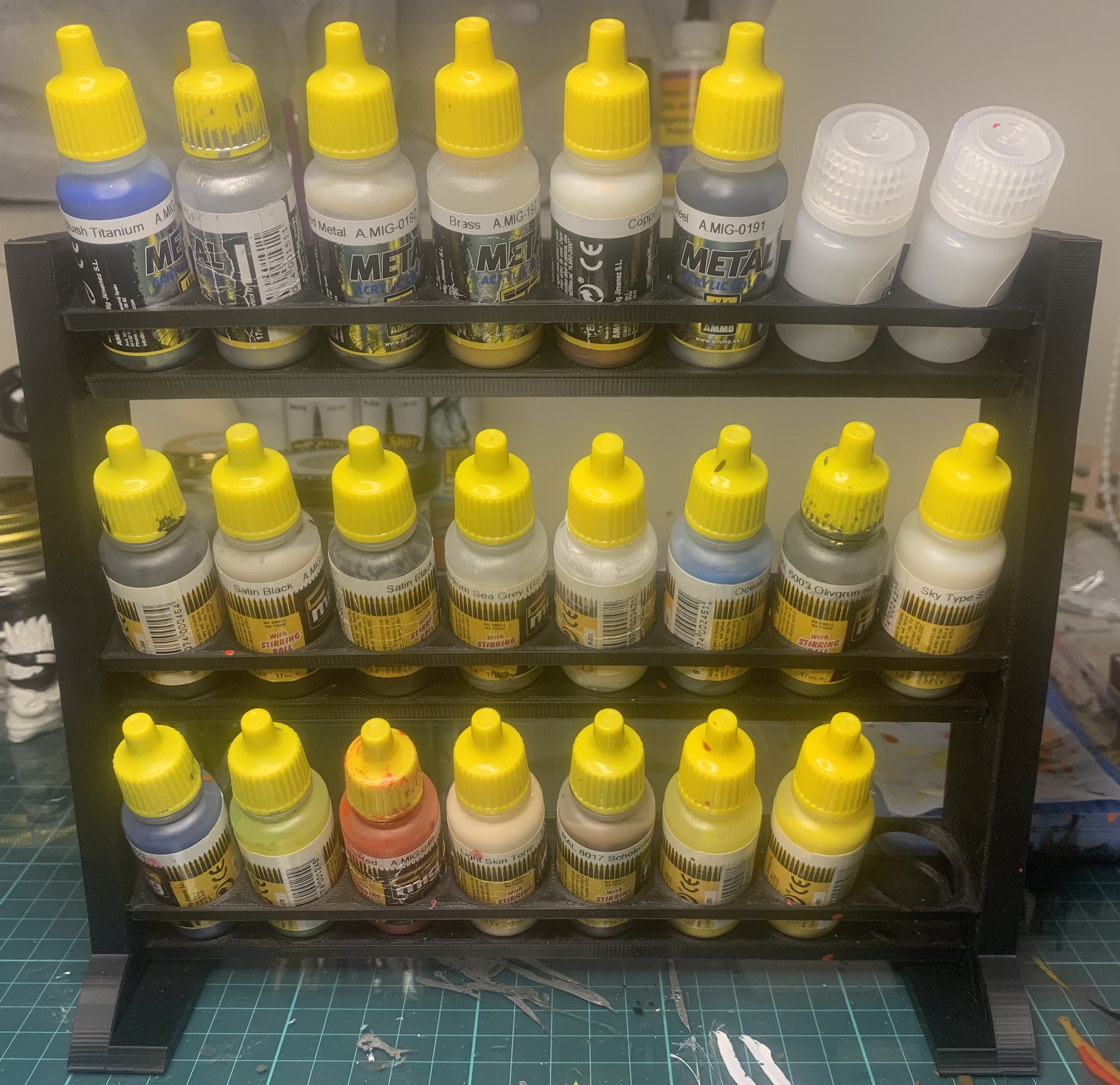 Paint Rack 3D model 3D printable | CGTrader