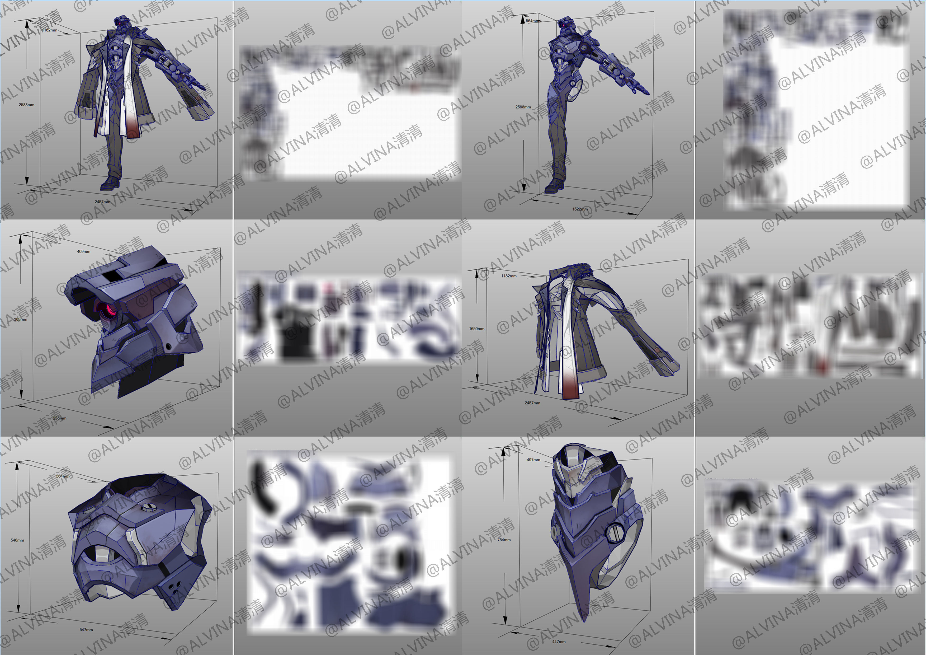 3D model Honkai Star Rail Svarog Pepakura Full VR / AR / low-poly ...