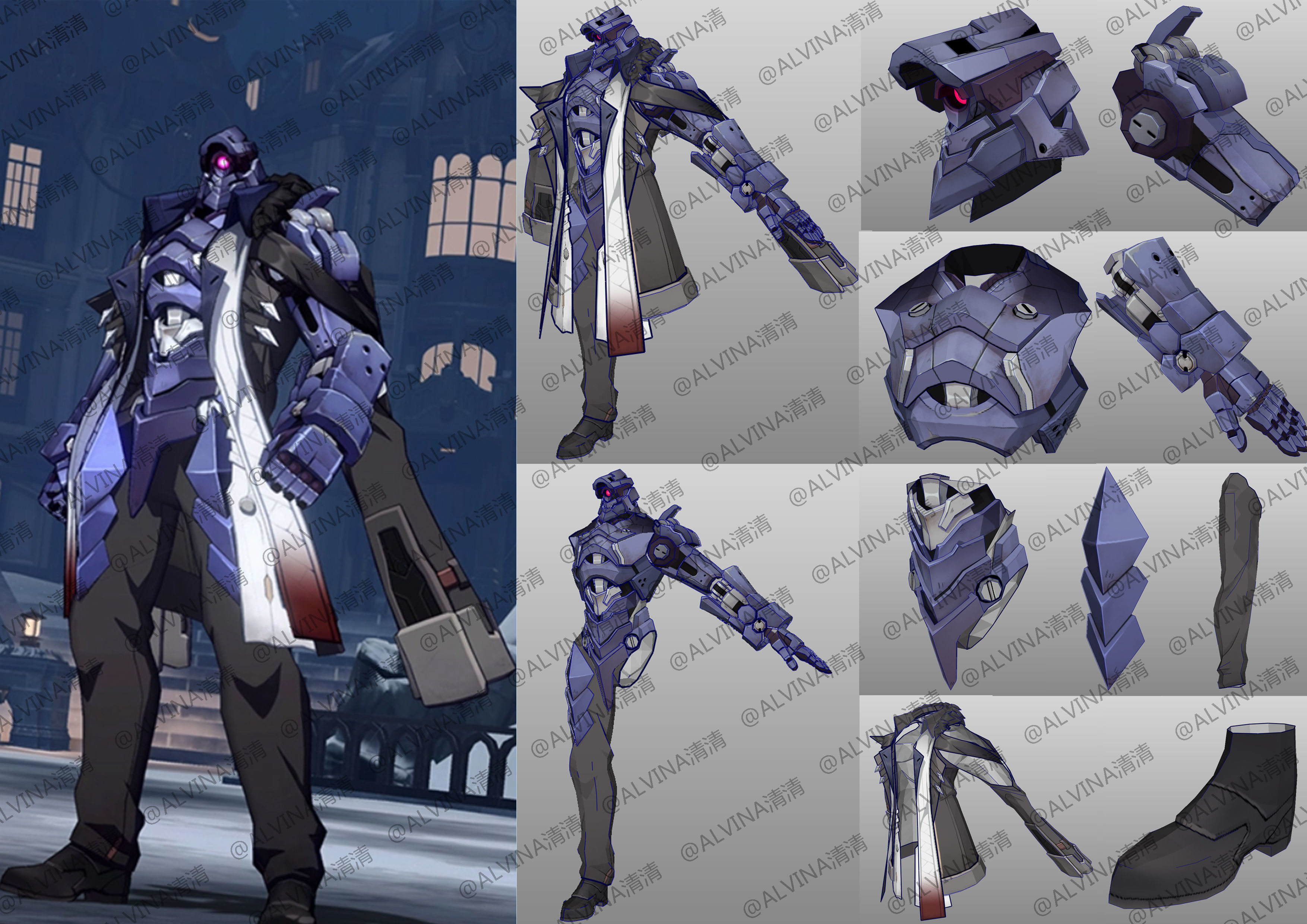 3D model Honkai Star Rail Svarog Pepakura Full VR / AR / low-poly ...