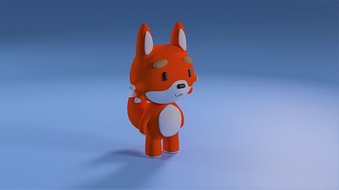 Cute Fox 3D model | CGTrader