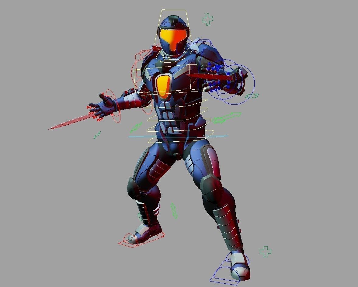 Futuristic Super Soldier 3D model rigged | CGTrader