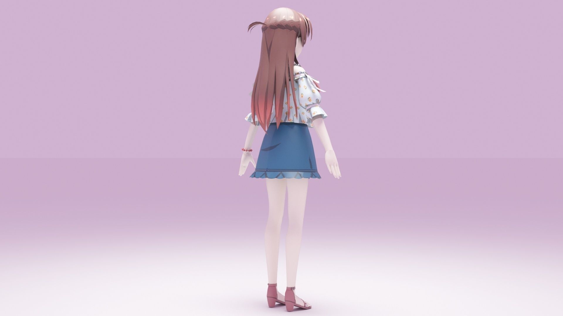 3D model Ichinose Chizuru - Kanojo Okarishimasu VR / AR / low-poly ...