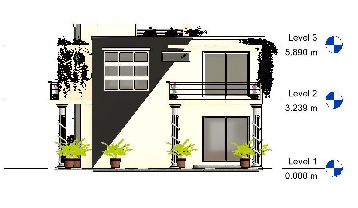3D model 3 Bedroom House plan Model VR / AR / low-poly | CGTrader