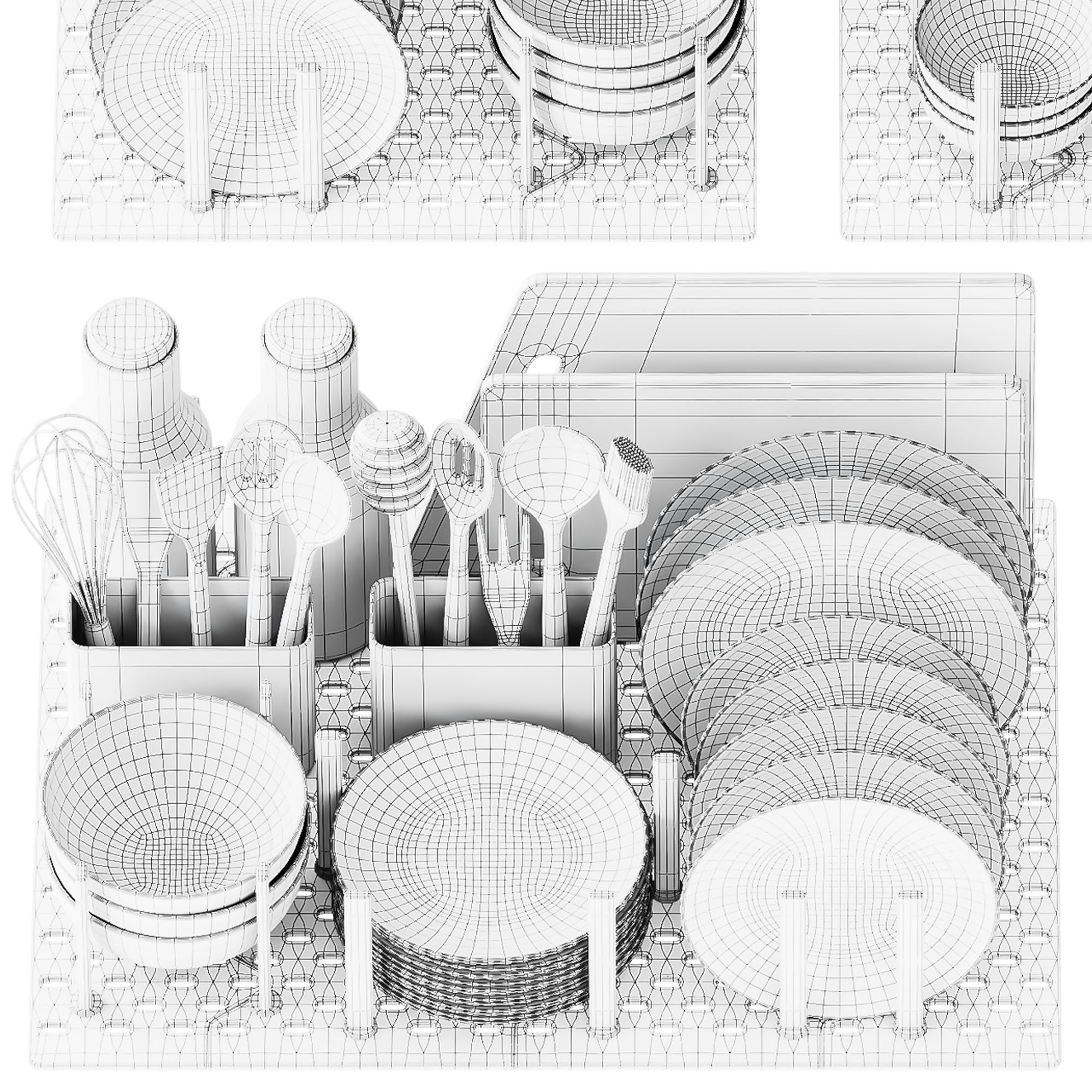 Ikea Uppdatera Pegboard Drawer Organizer 3D model | CGTrader