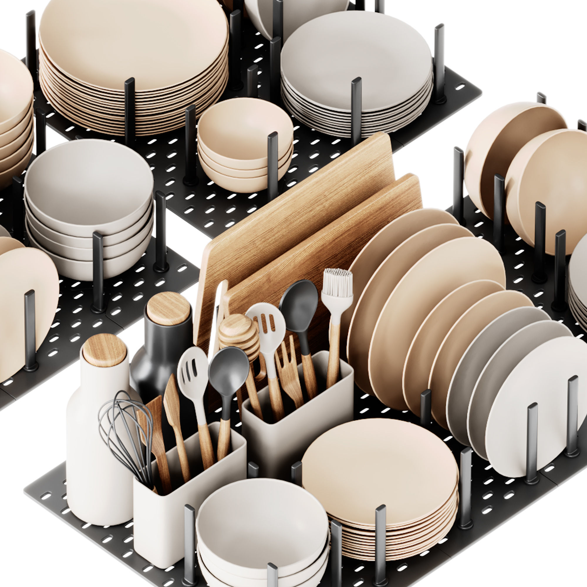 Ikea Uppdatera Pegboard Drawer Organizer 3D model | CGTrader