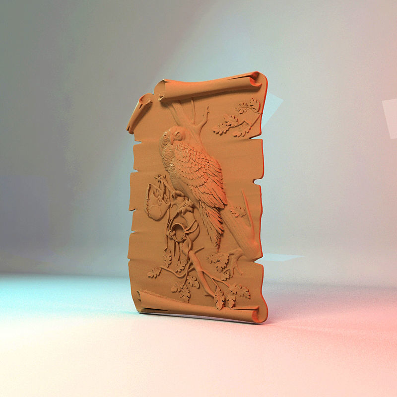 Owl painting 3D STL Model for Cnc users 3D print model 3D model 3D ...