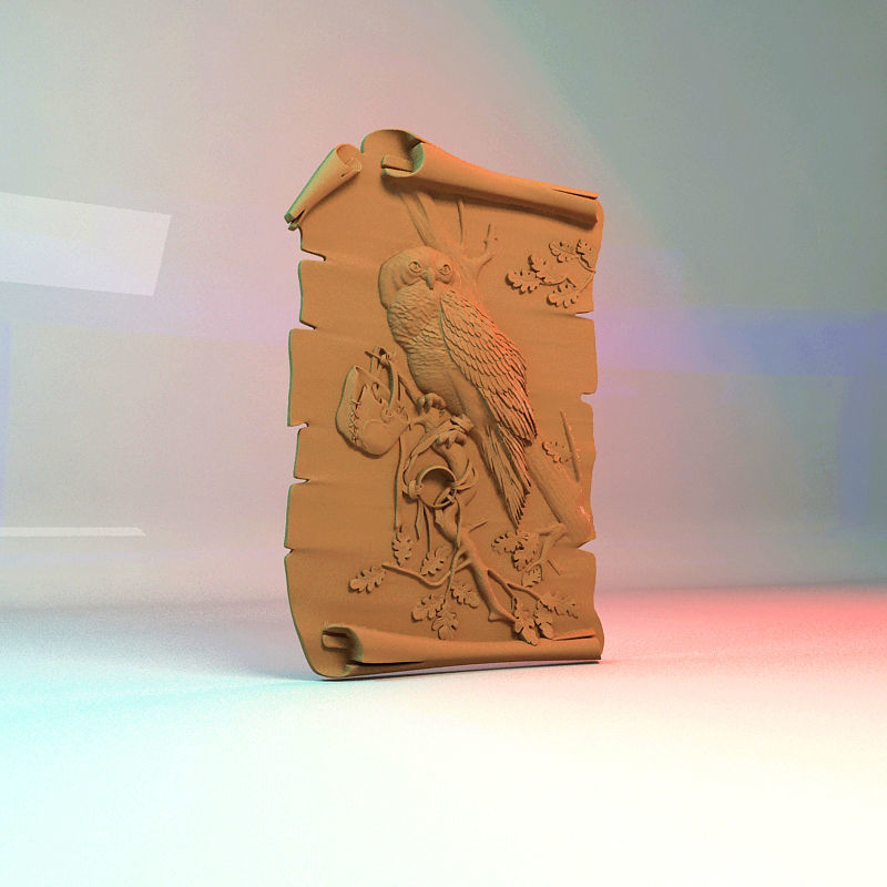 Owl painting 3D STL Model for Cnc users 3D print model 3D model 3D ...