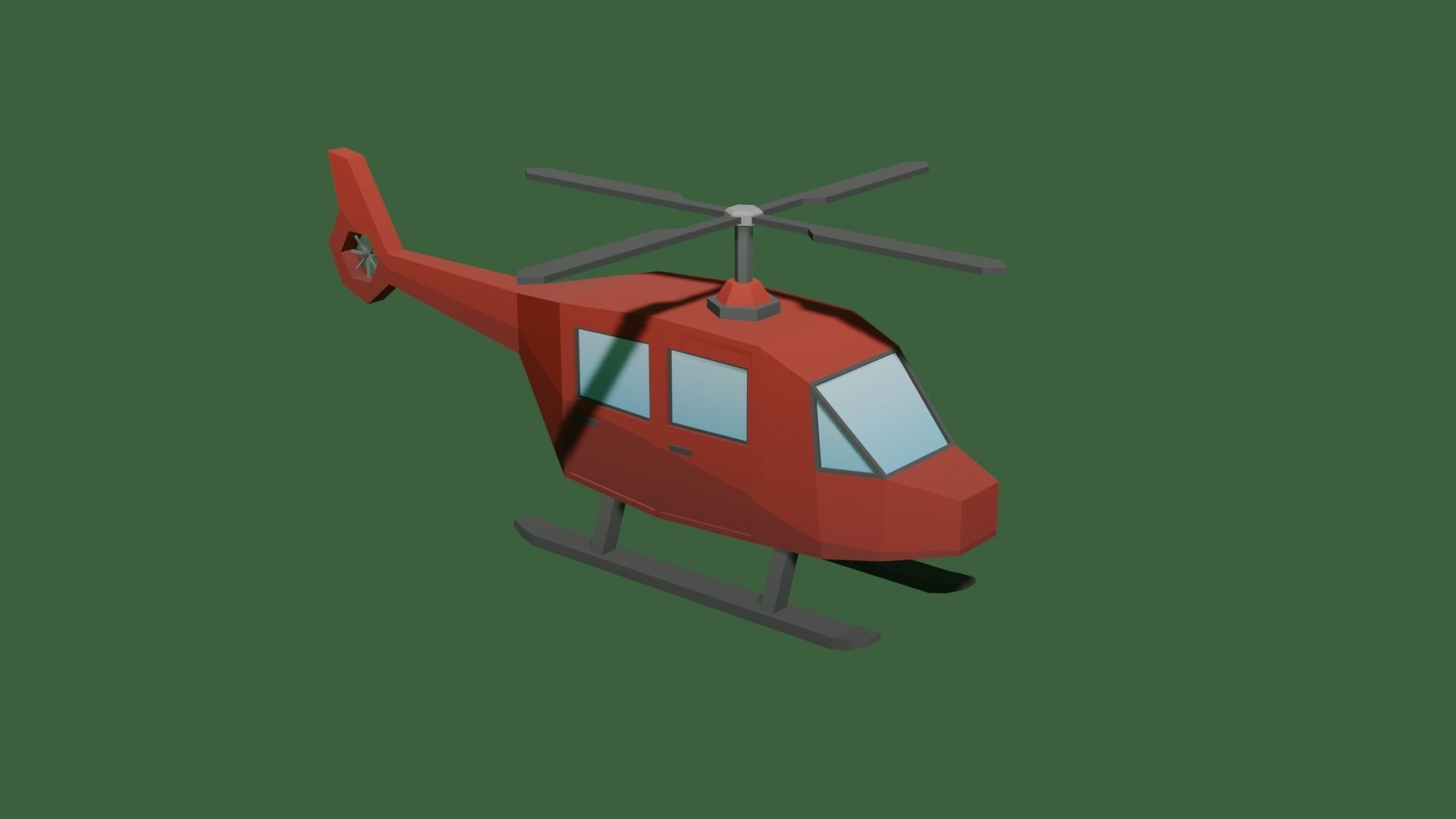 3D model Low Poly Helicopter and Helipad Bundle VR / AR / low-poly ...