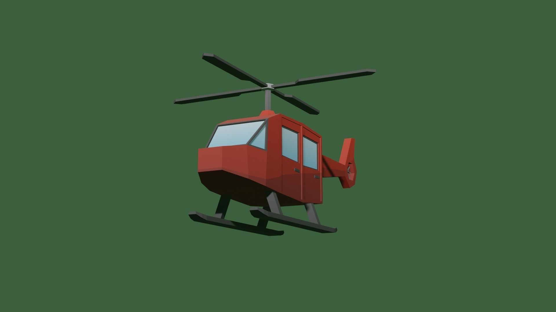 3D model Low Poly Helicopter and Helipad Bundle VR / AR / low-poly ...