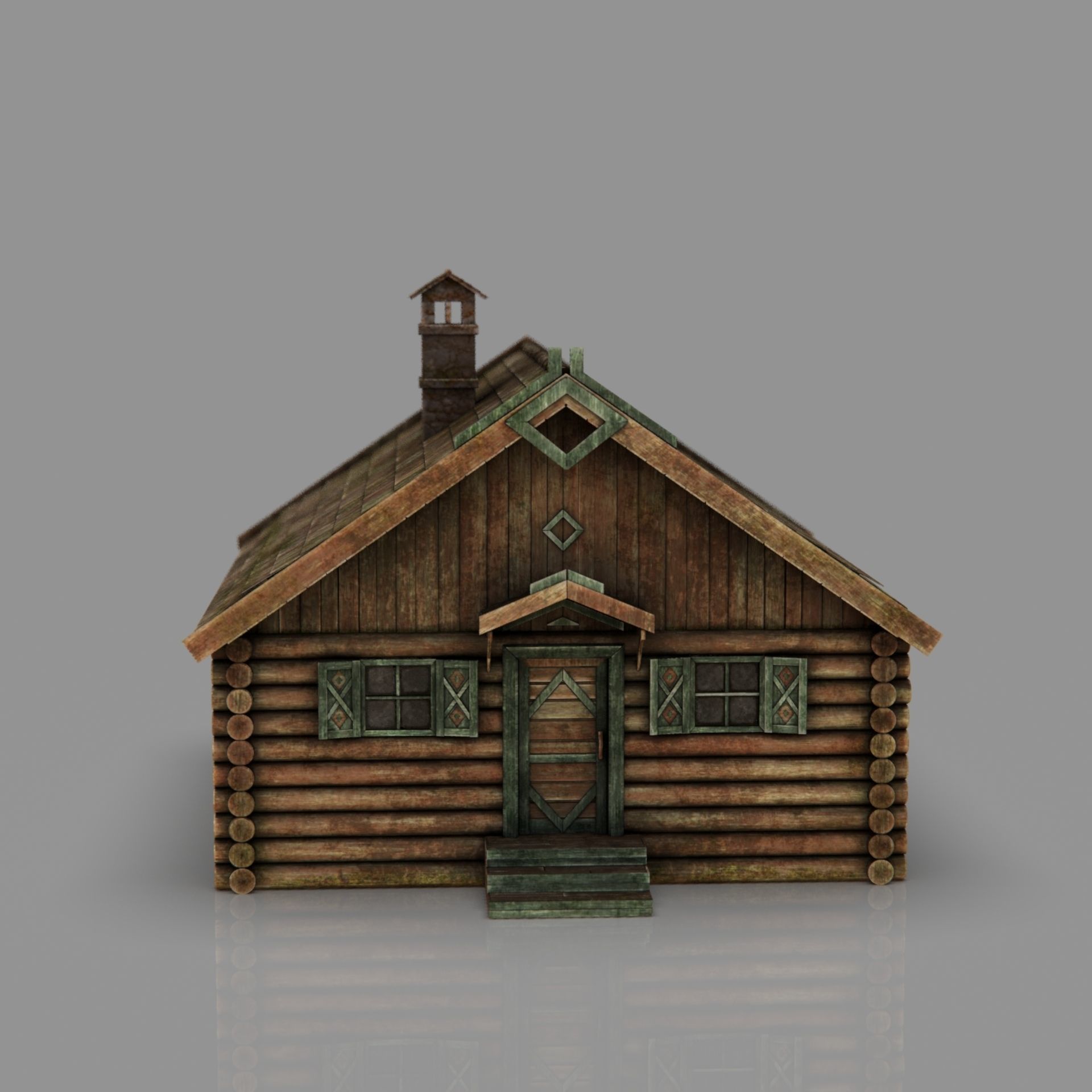 3D model LOG CABIN VR / AR / low-poly | CGTrader