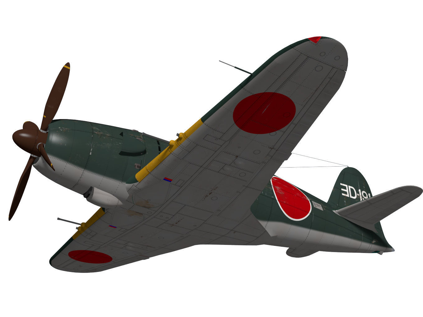 Mitsubishi J2M4 RAIDEN 3D model | CGTrader
