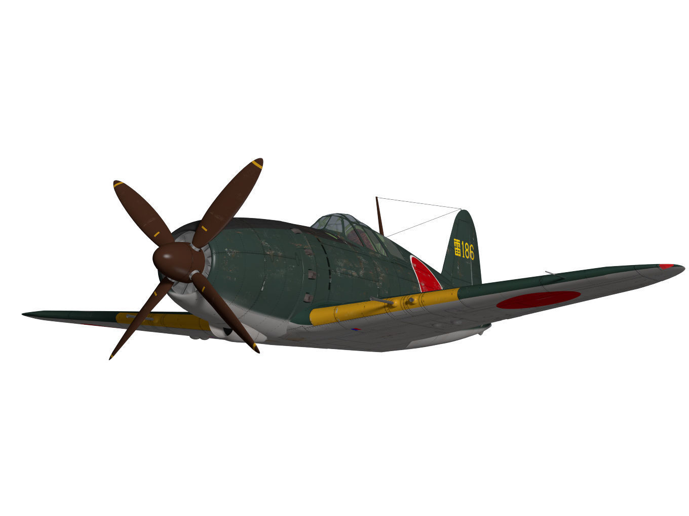 Mitsubishi J2M5 RAIDEN 3D model | CGTrader