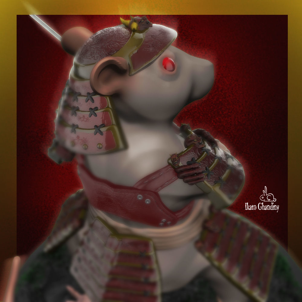 Samurai Rat 3D model 3D printable | CGTrader