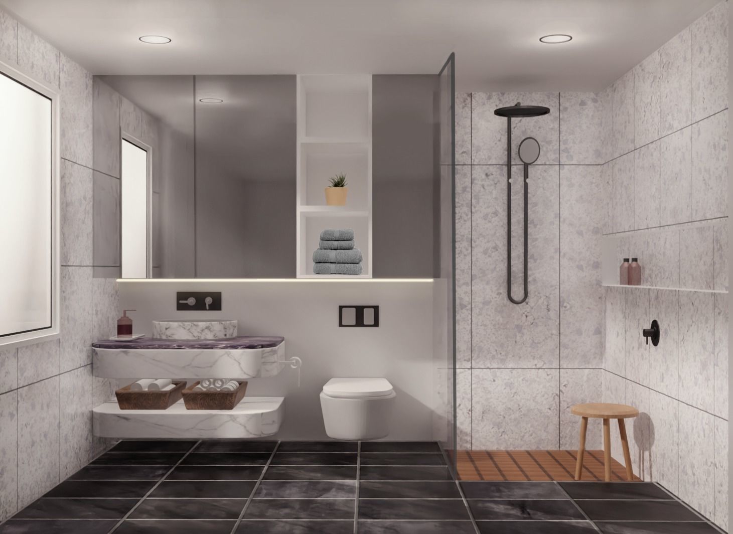 A Washroom Design with textures 3D model | CGTrader