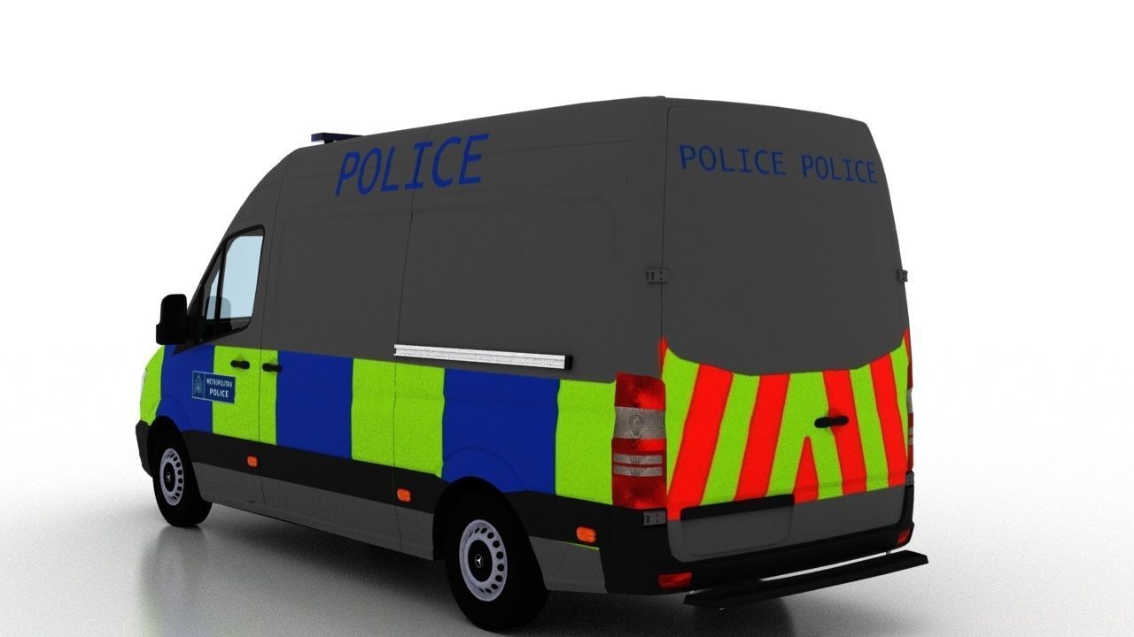 Mercedes Benz Sprinter L2H2 2015 England Police Prison UK 3D model ...