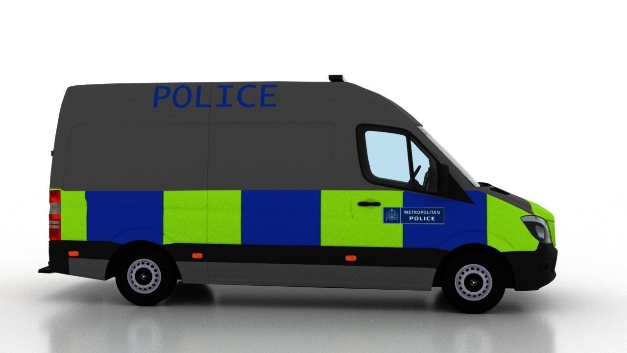 Mercedes Benz Sprinter L2H2 2015 England Police Prison UK 3D model ...