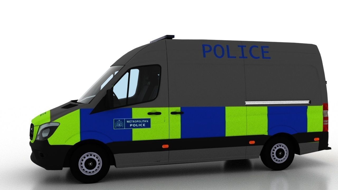 Mercedes Benz Sprinter L2H2 2015 England Police Prison UK 3D model ...