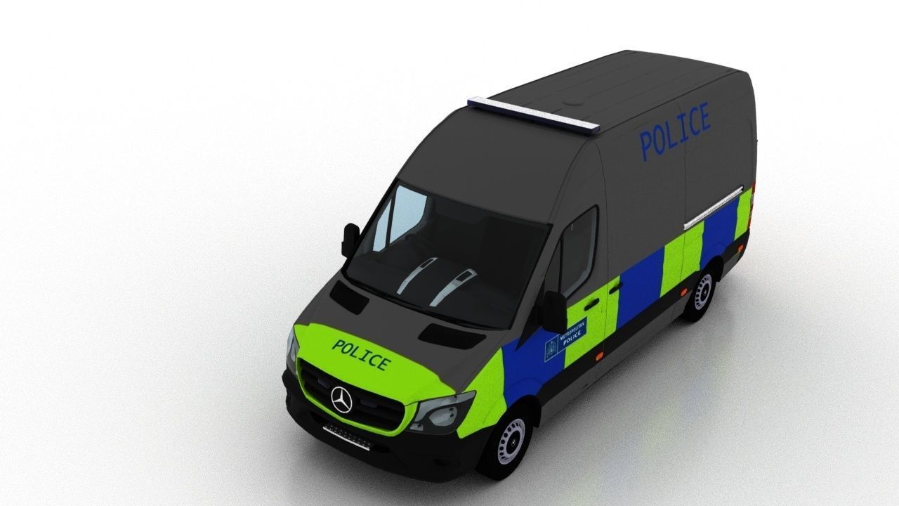 Mercedes Benz Sprinter L2H2 2015 England Police Prison UK 3D model ...