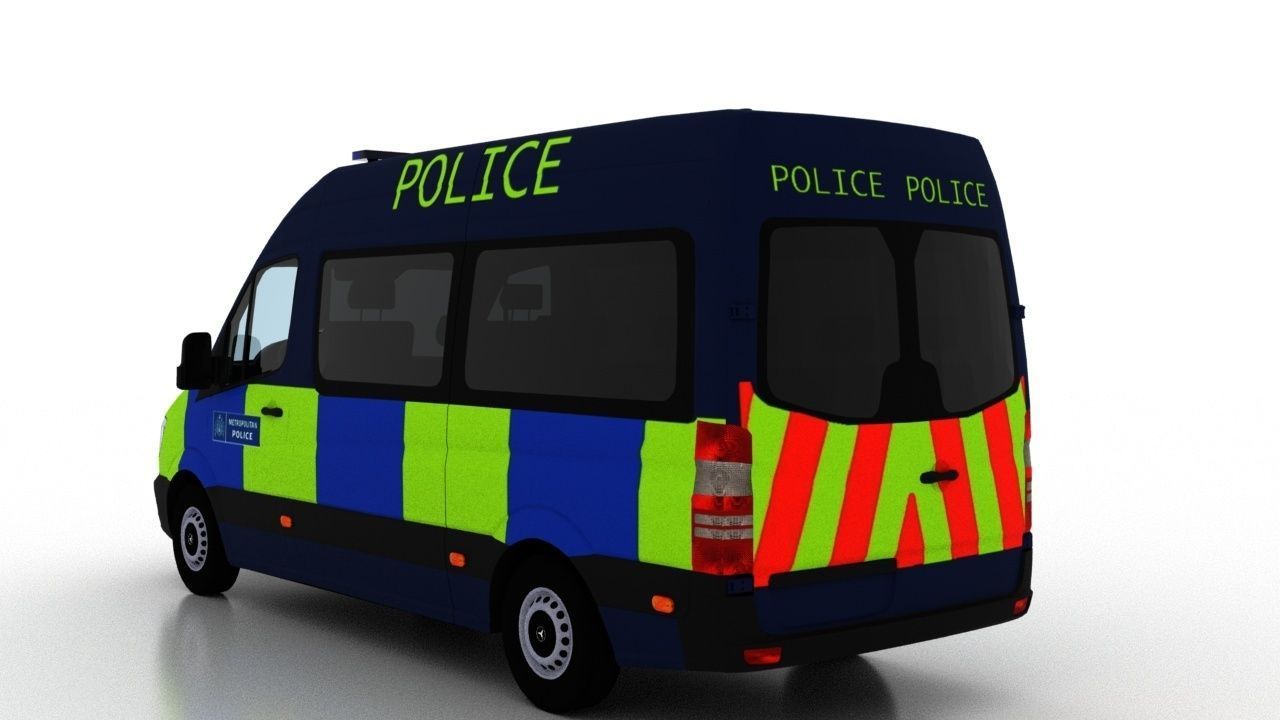 Mercedes Benz Sprinter L2H2 2015 England Police Passenger EU 3D model ...