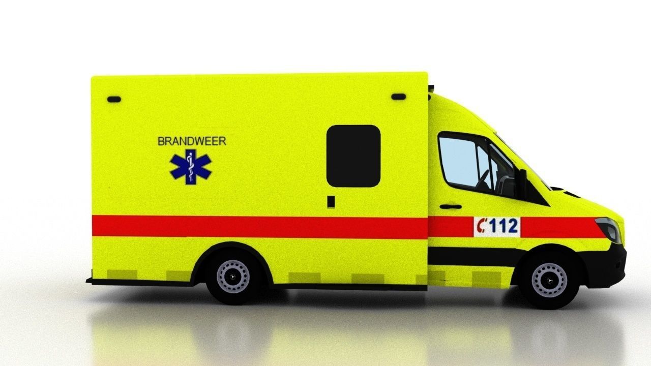 Mercedes Benz Sprinter 2015 Truck Belgium Ambulance 3D model | CGTrader
