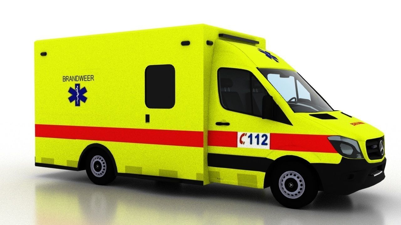 Mercedes Benz Sprinter 2015 Truck Belgium Ambulance 3D model | CGTrader