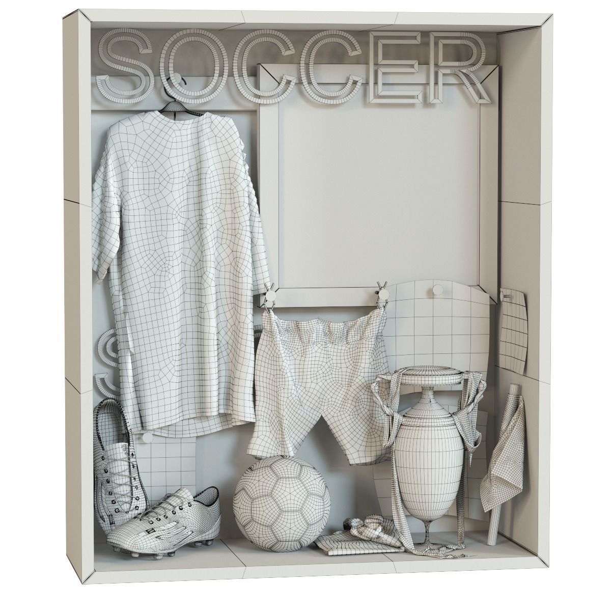 Football Set 3D model | CGTrader