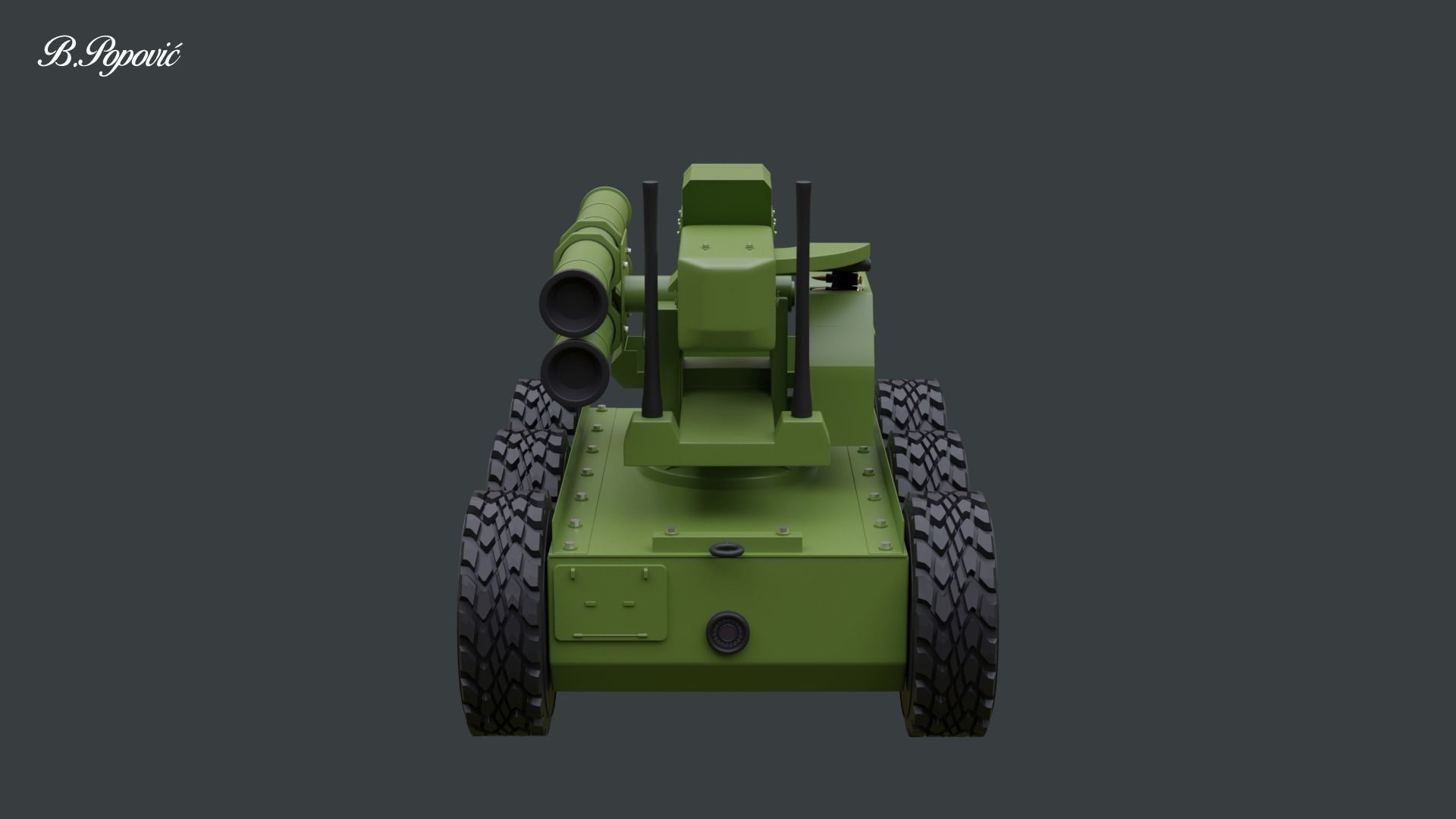 Armed Military Robot 3D model rigged | CGTrader