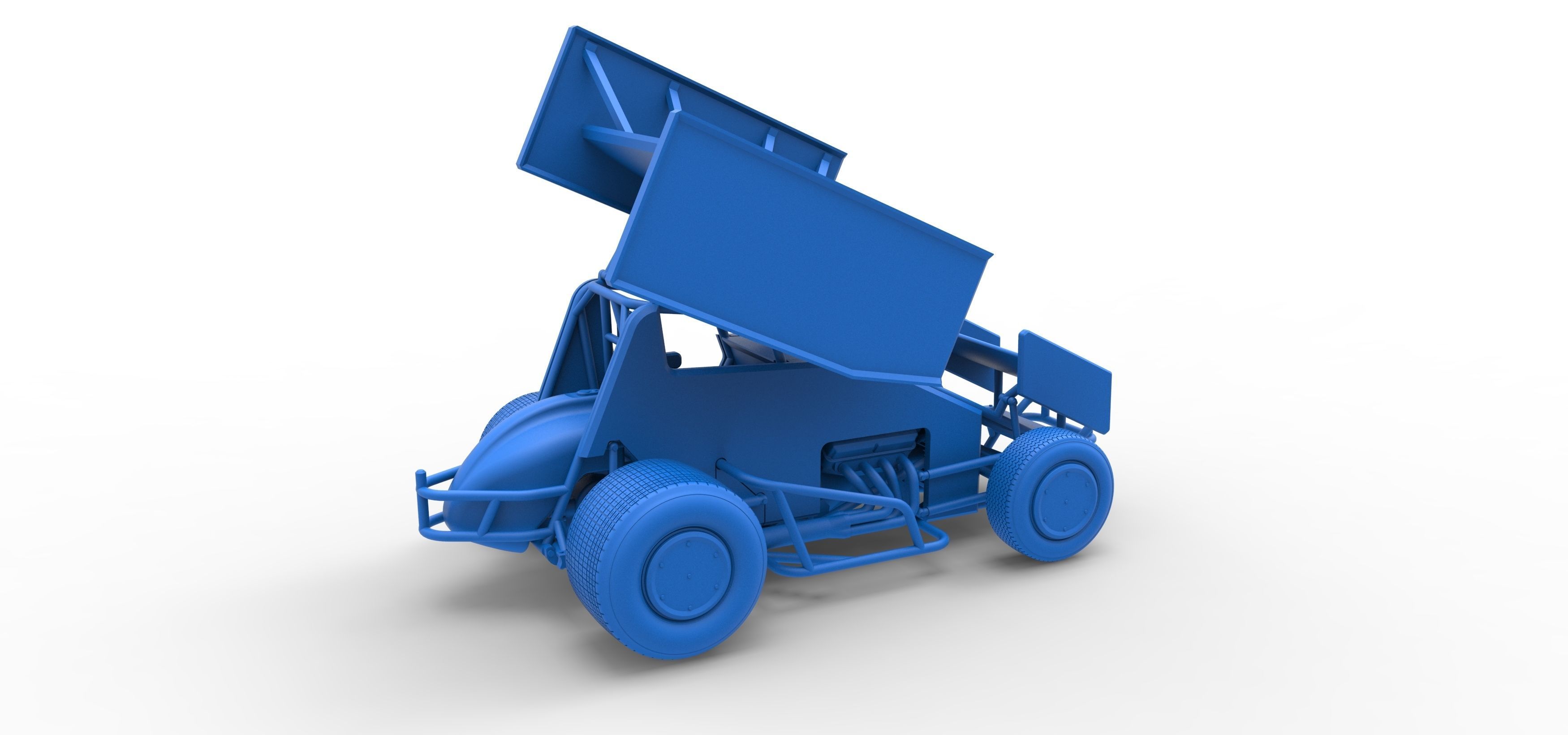 Winged Sprint car Scale 1 to 25 3D model 3D printable | CGTrader