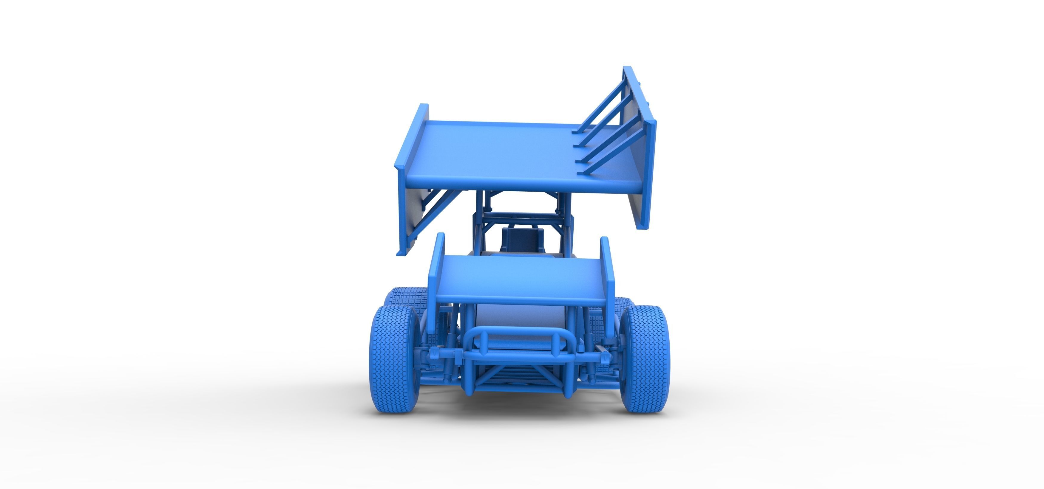 Winged Sprint car Scale 1 to 25 3D model 3D printable | CGTrader