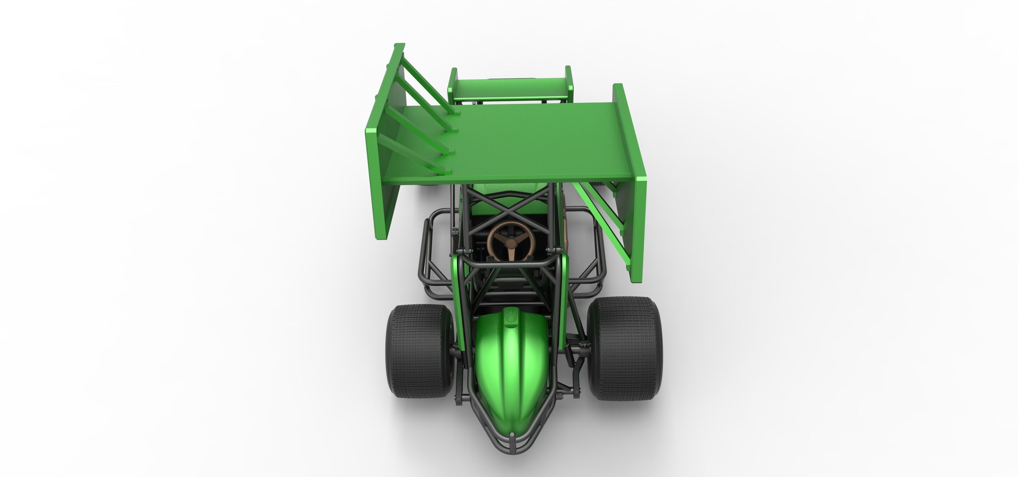 Winged Sprint car Scale 1 to 25 3D model 3D printable | CGTrader