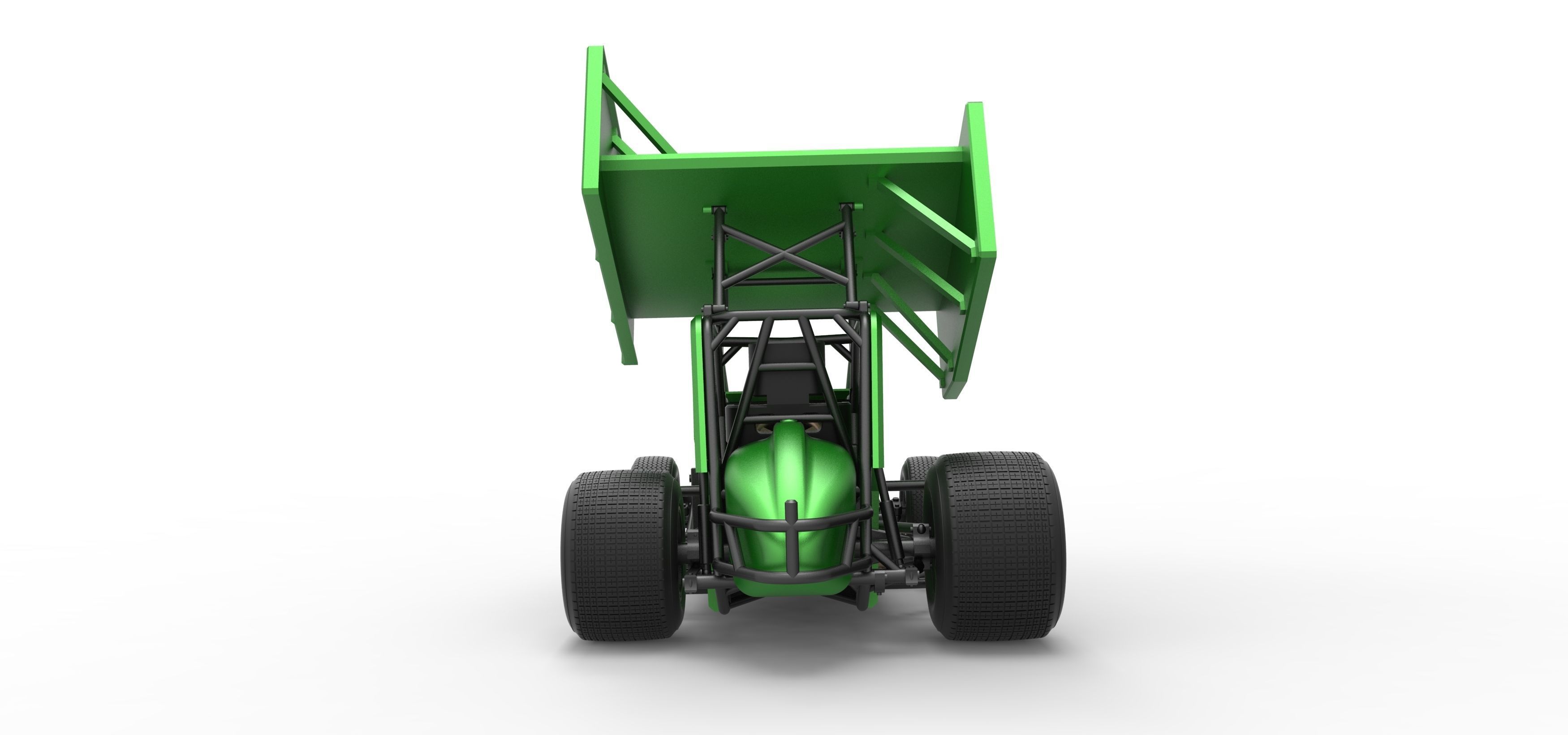 Winged Sprint car Scale 1 to 25 3D model 3D printable | CGTrader