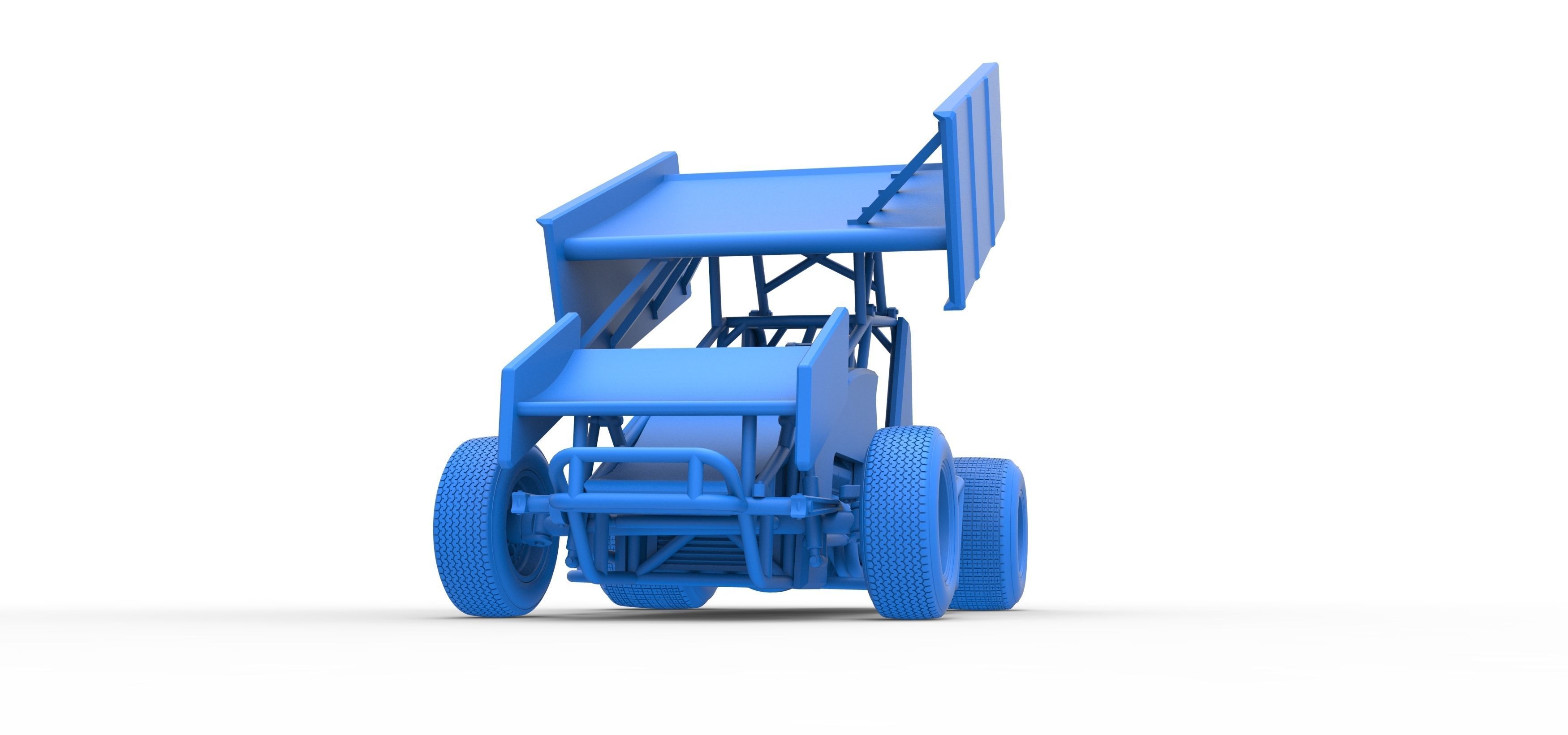 Winged Sprint car Scale 1 to 25 3D model 3D printable | CGTrader