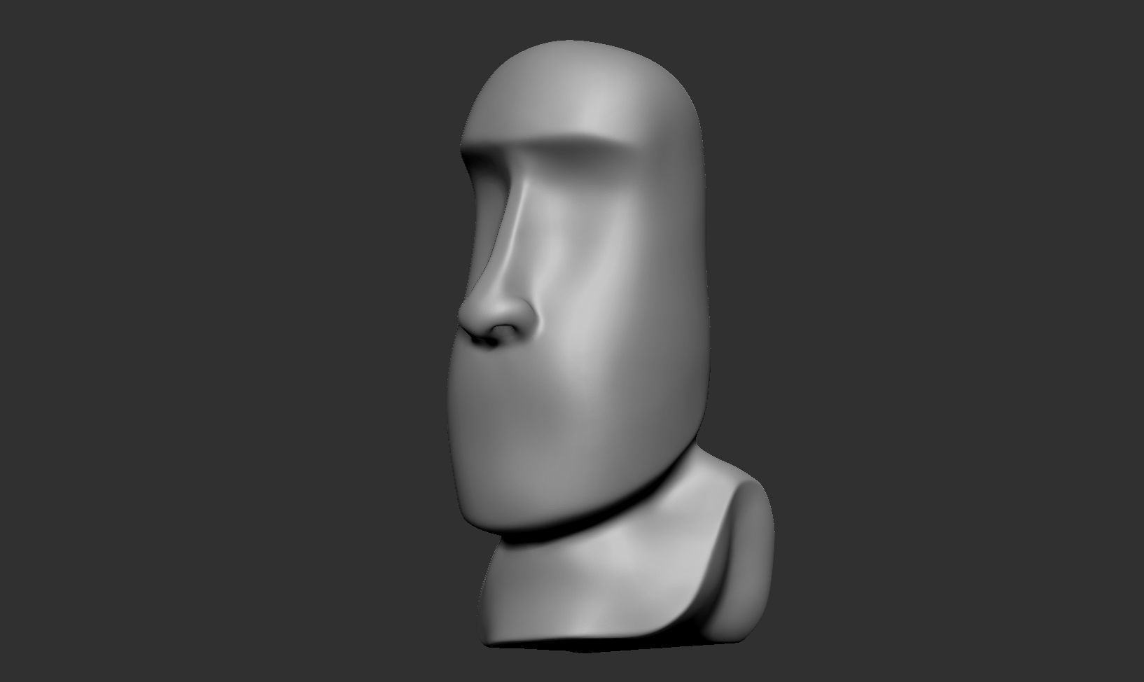 Modern Moai Sculpture 3D model 3D printable | CGTrader