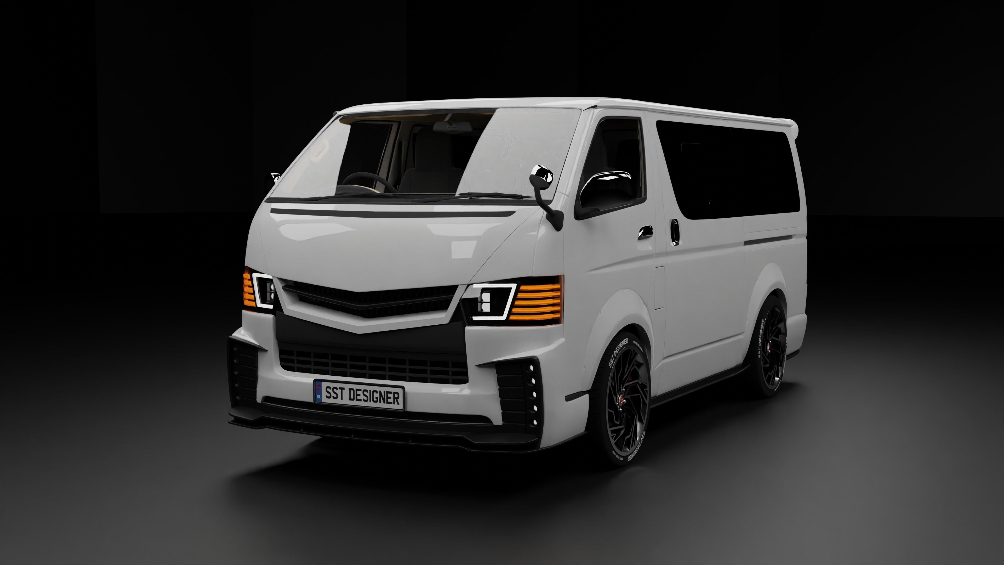 TOYOTA Hiace KDH Van 3D model rigged | CGTrader